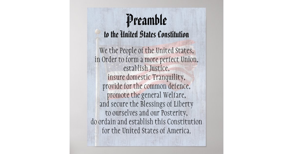 We the People, Preamble US Constitution Classroom Poster | Zazzle