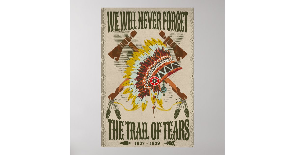 We Will Never Forget The Trail Of Tears Poster | Zazzle