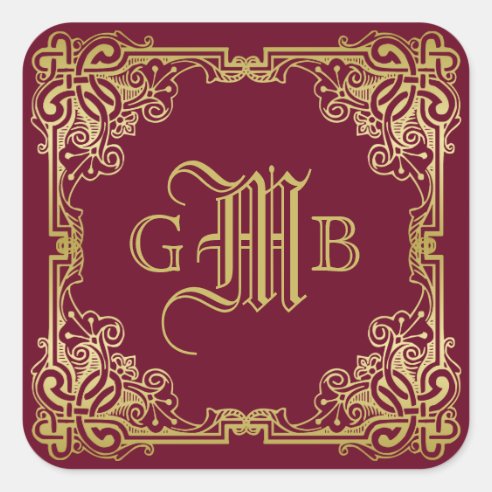 Medieval Monograms Stickers | Zazzle CA