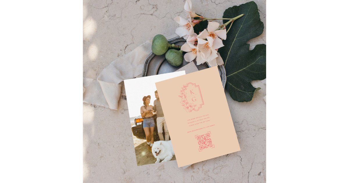 Wedding Website | QR Code Scan Photo Enclosure Card | Zazzle