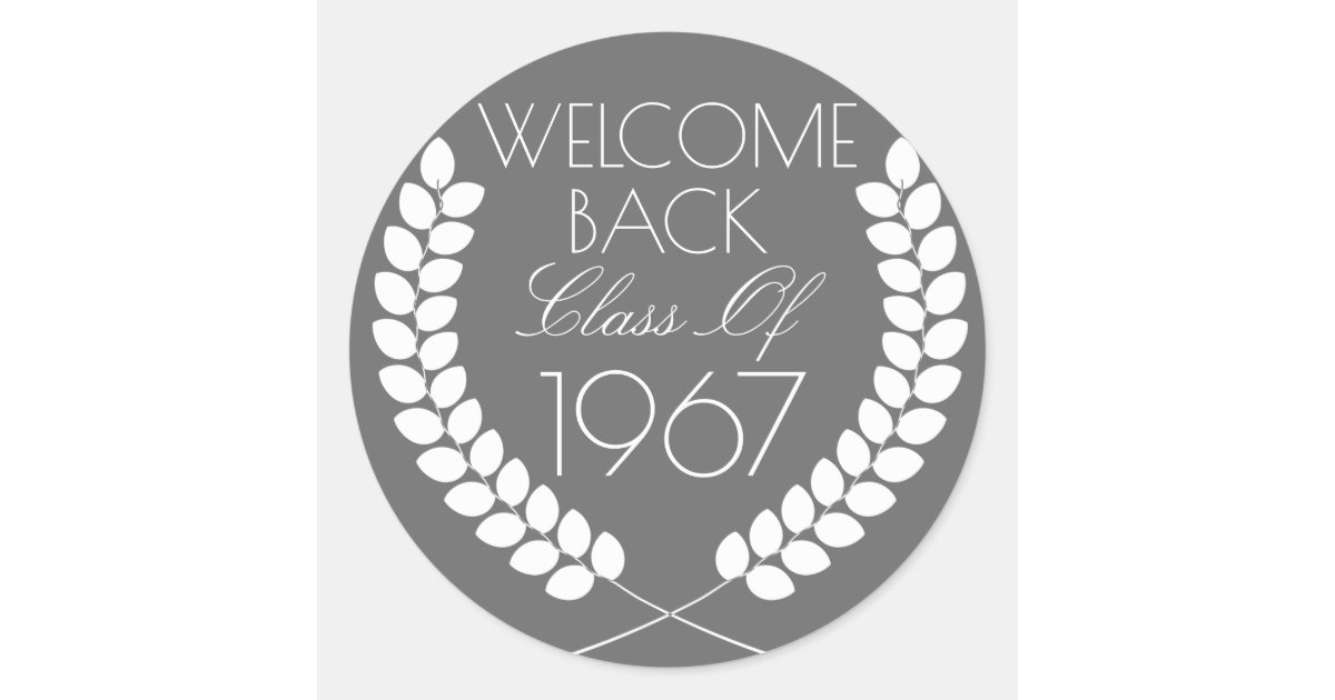 Welcome Back Class Of Classic Round Sticker | Zazzle