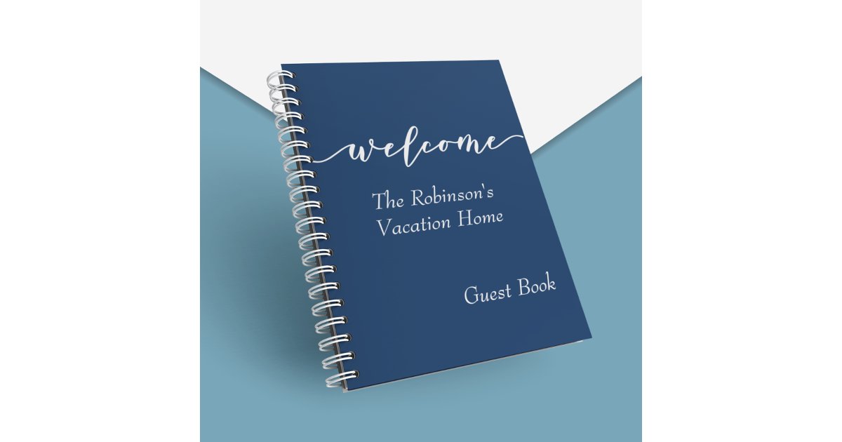 Welcome Holiday Vacation Home Guest Book Sign In | Zazzle