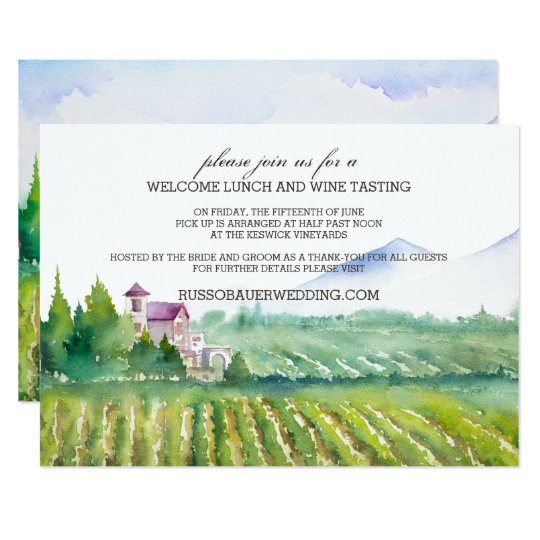 Welcome Lunch & Wine Tasting Invite | Zazzle.ca