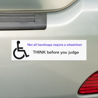 Wheelchair bumper sticker | Zazzle