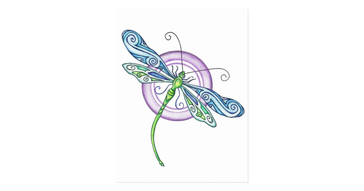 Whimsical Dragonfly Postcard | Zazzle.ca