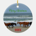 Wild Horses Corolla Outer Banks OBX Ceramic Ornament | Zazzle