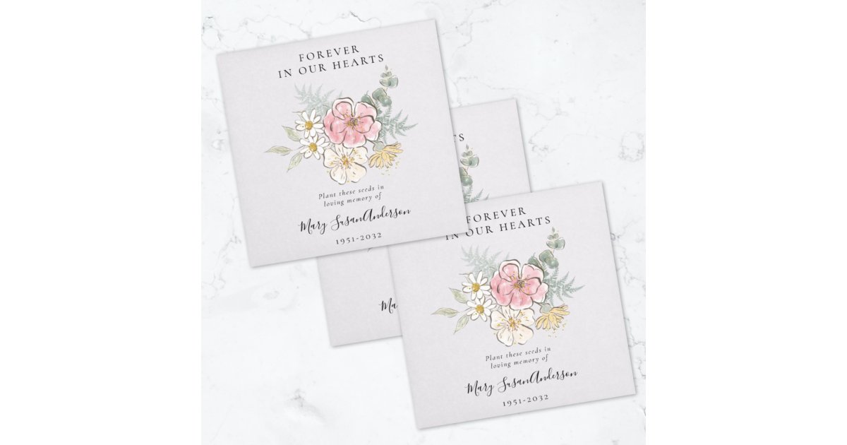 Wildflowers Seed Packet Memorial Funeral Envelope | Zazzle