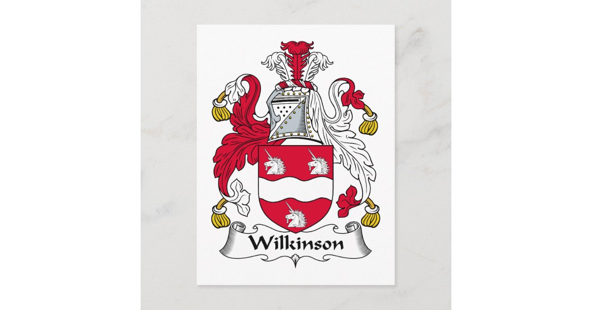 Wilkinson Family Crest Postcard | Zazzle