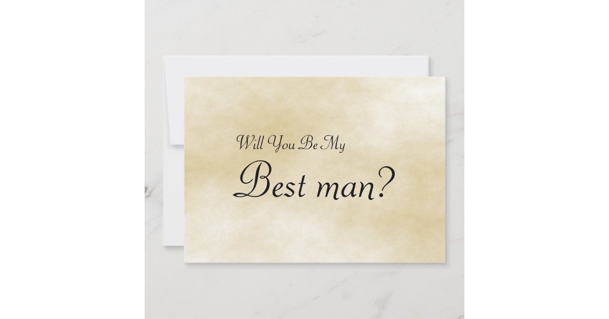 Will You Be My Best man Invitation | Zazzle