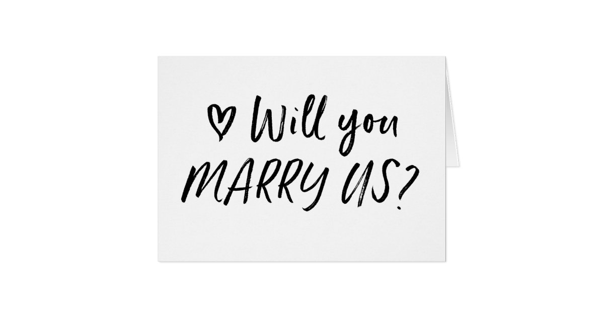 Will You Marry Us Wedding Card | Zazzle