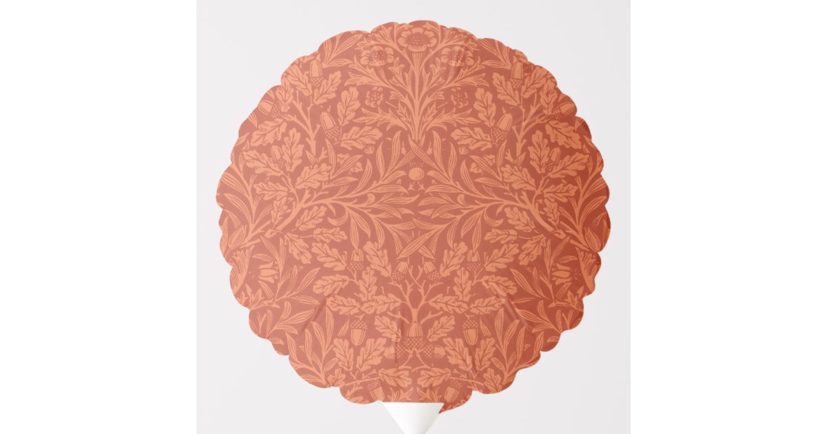 William Morris Acorn Wallpaper Nature Design Balloon | Zazzle