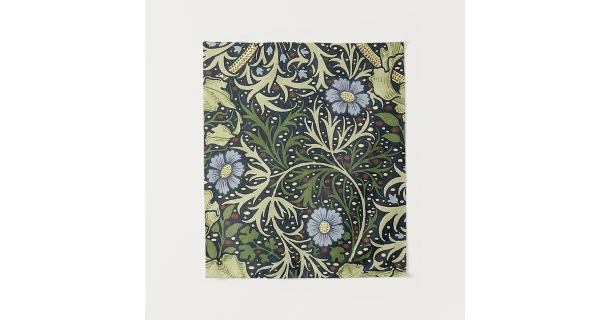 William Morris Seaweed Pattern Tapestry | Zazzle