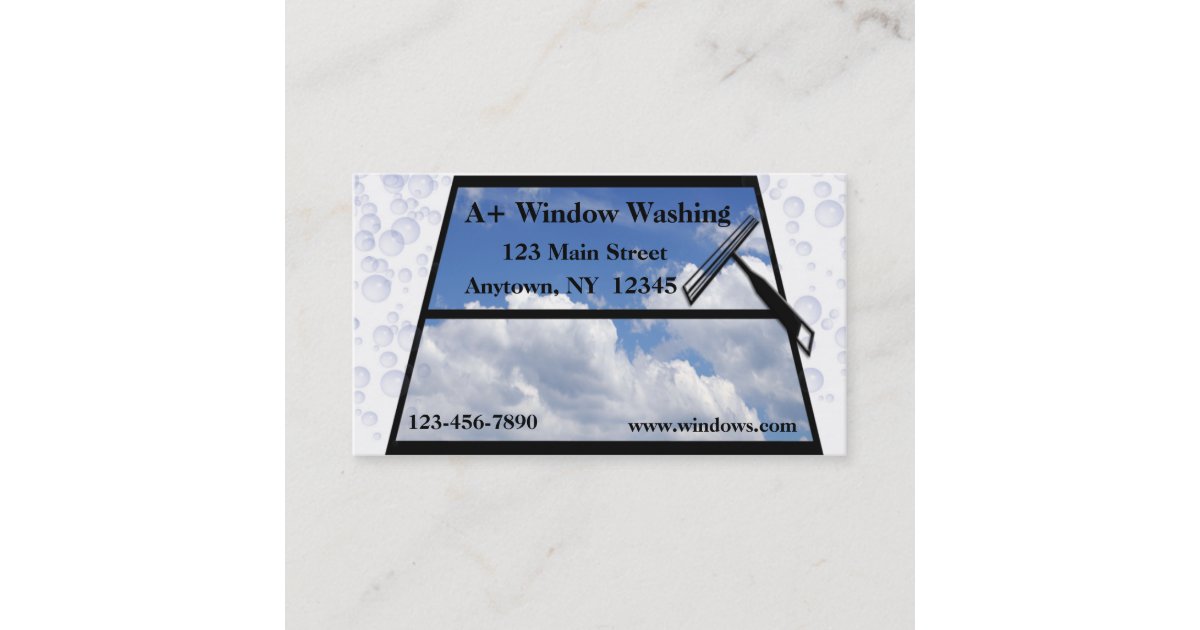 Window Washing Business Card | Zazzle