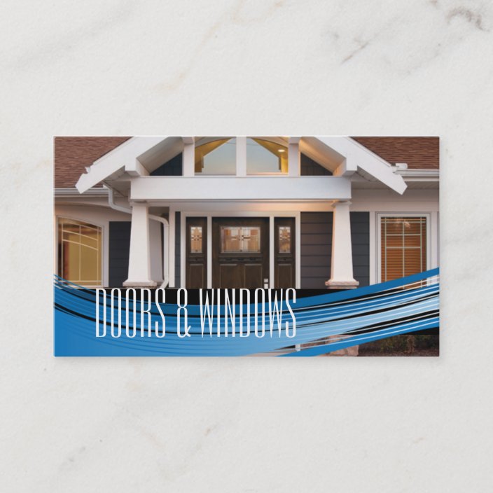 Windows and Doors Installers Construction Business Card | Zazzle.ca