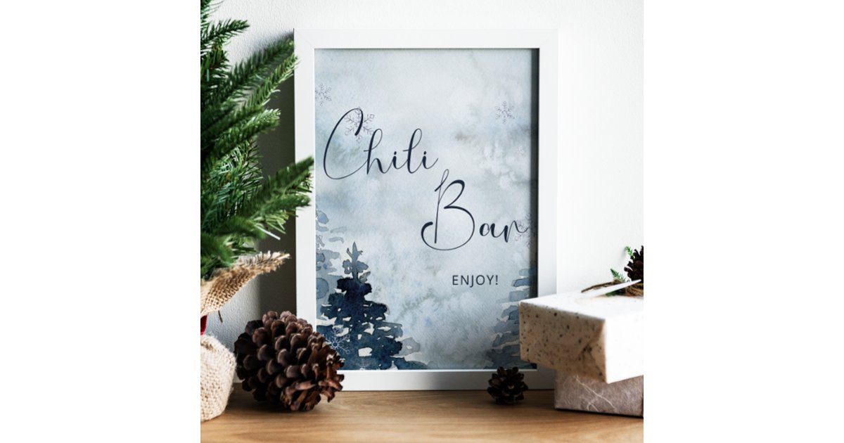 Winter chili bar poster | Zazzle