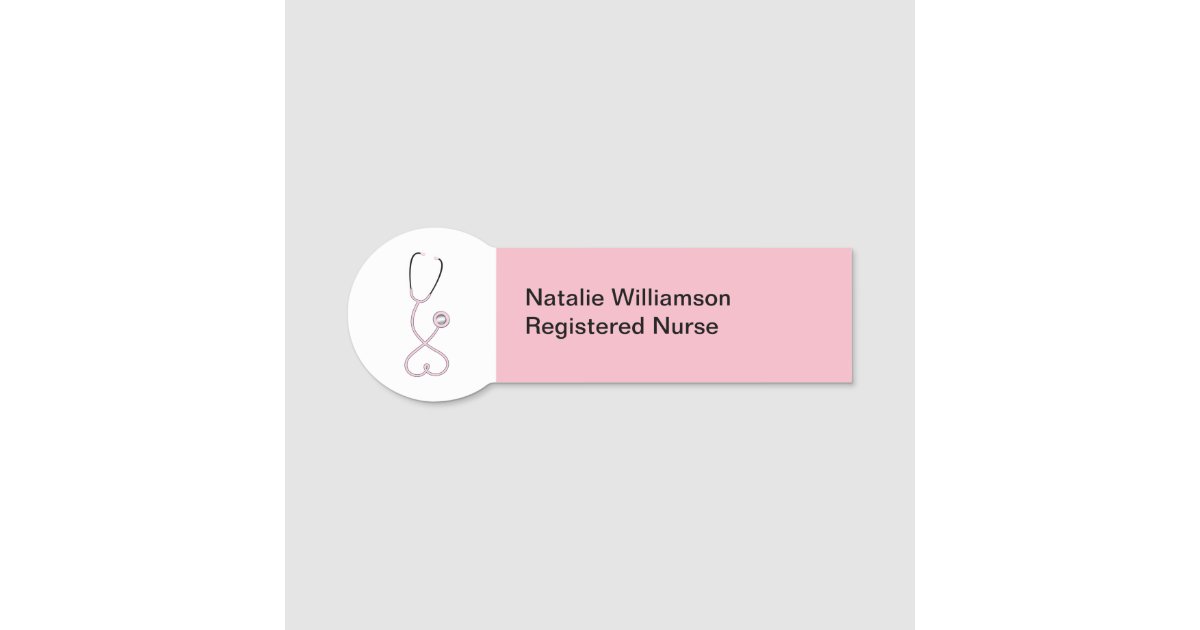 Women's Health Registered Nurse Name Tag | Zazzle