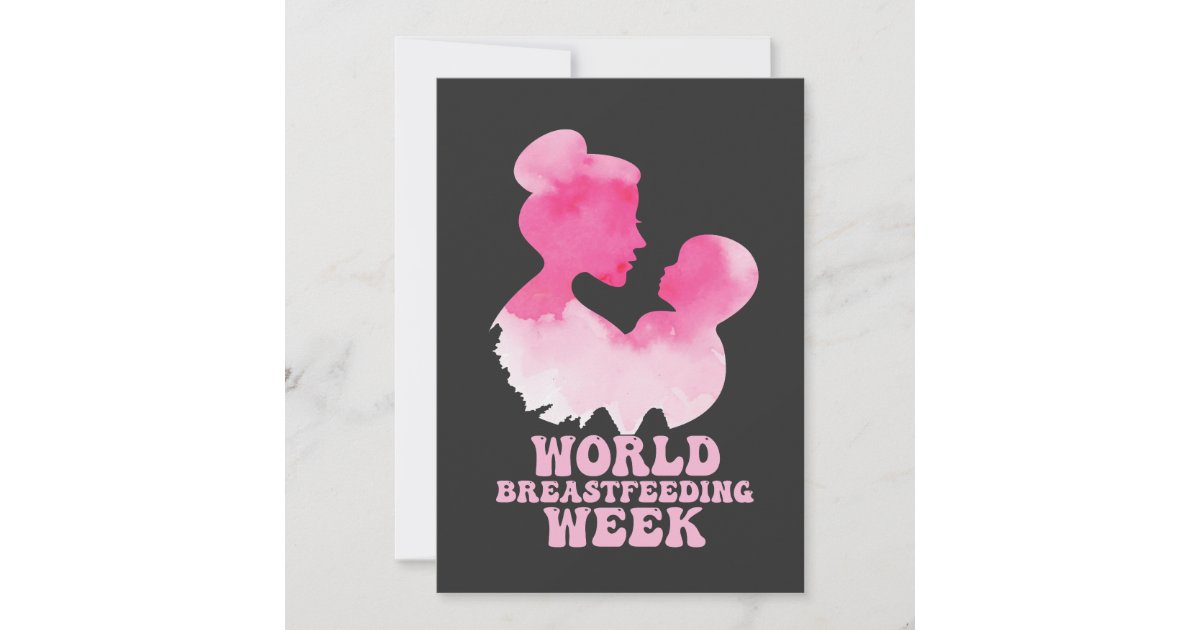 World Breastfeeding Week Lactation Awareness GIft Invitation | Zazzle