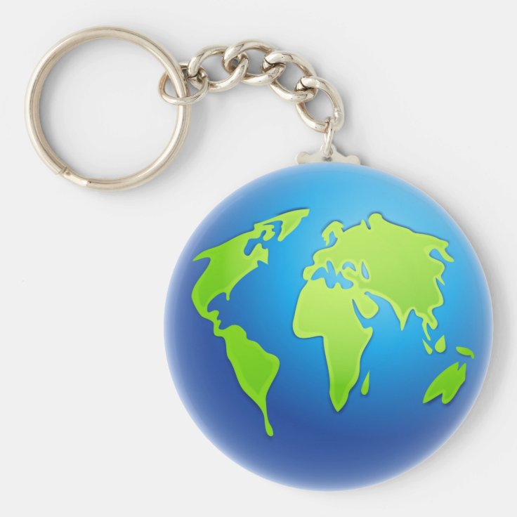 World Globe Keychain | Zazzle