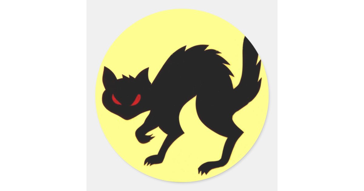 World War II AirCraft Black Cat Sticker Art | Zazzle