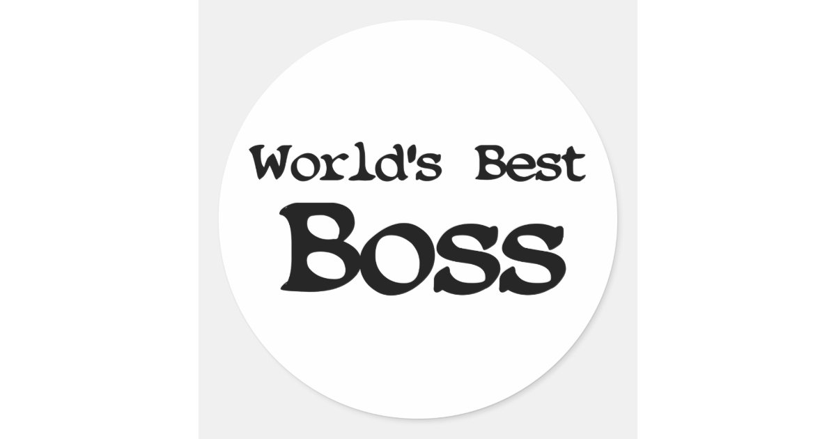Worlds Best Boss Classic Round Sticker | Zazzle