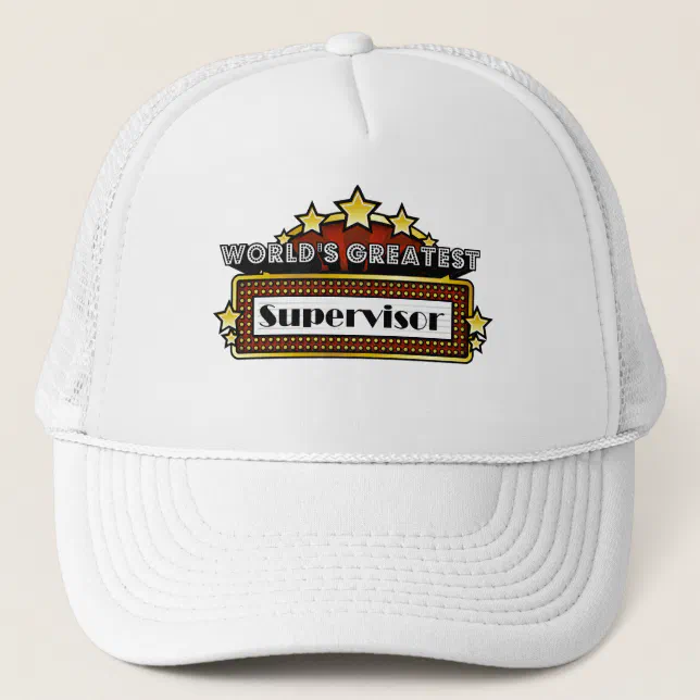 World's Greatest Supervisor Trucker Hat | Zazzle