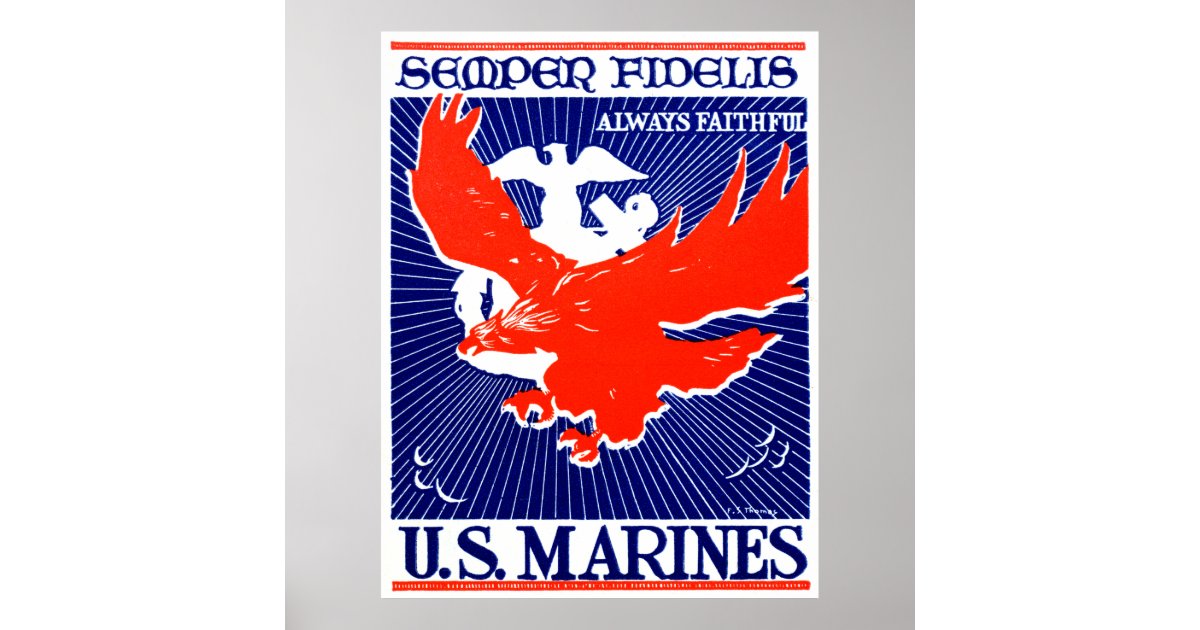 WWII Marine Corps Poster | Zazzle