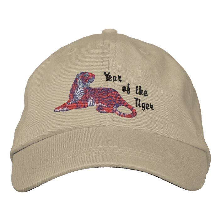 Year of the Tiger Embroidered Hat | Zazzle.ca