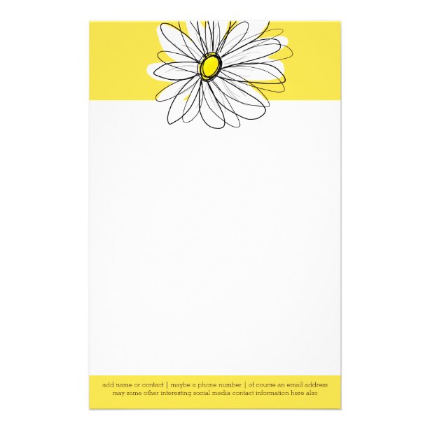 Daisy Stationery Paper | Zazzle CA