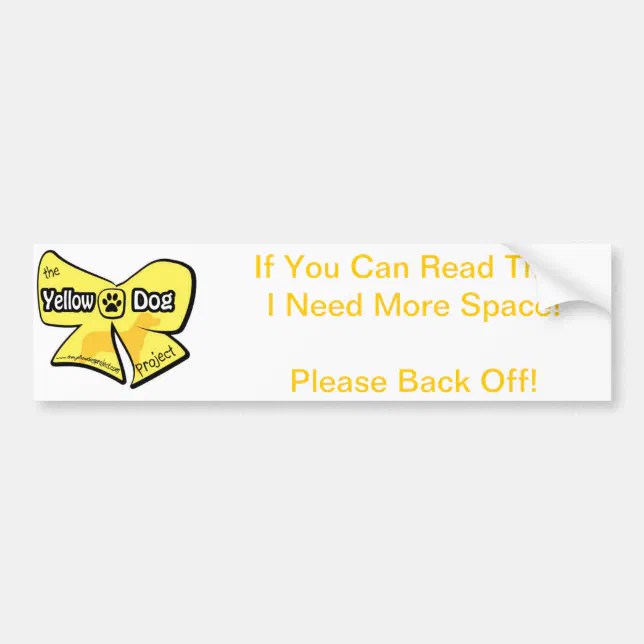 Yellow Dog Bumper Sticker | Zazzle