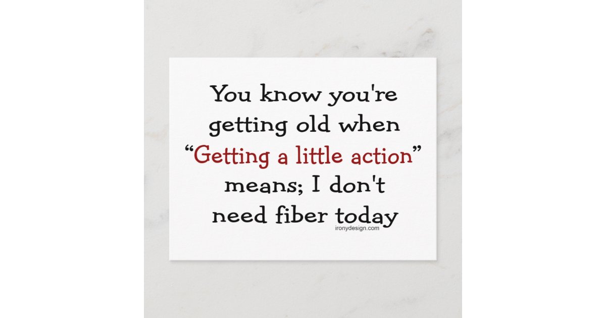 You know you're getting old when postcard | Zazzle