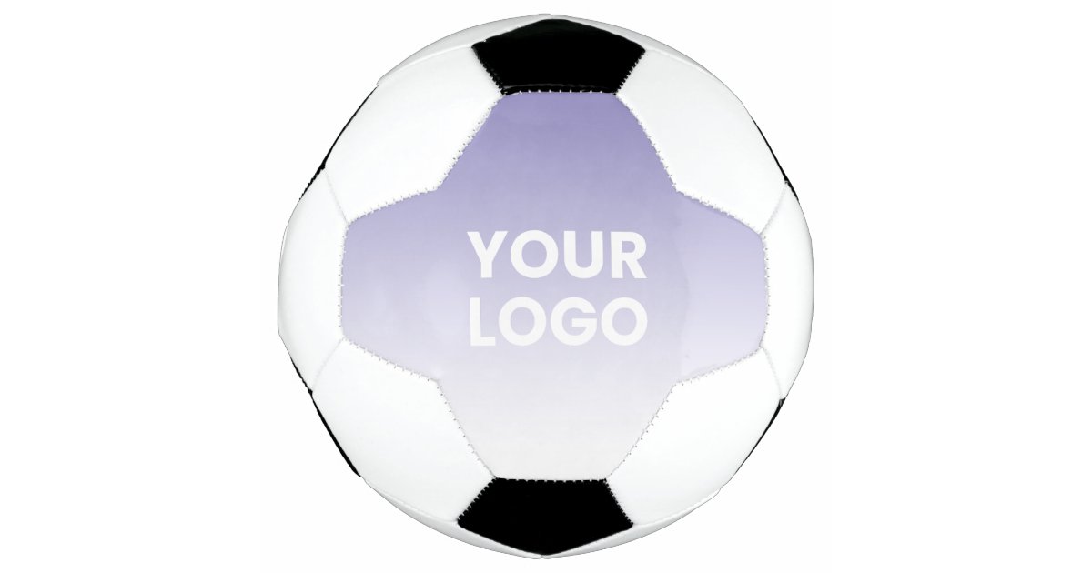 Your Logo & Editable Background Colour Gradient Soccer Ball | Zazzle