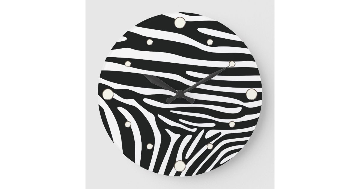 Zebra Print Wall Clock | Zazzle
