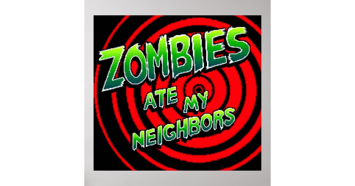 Zombies Ate My Neighbours Pixel Art Poster | Zazzle